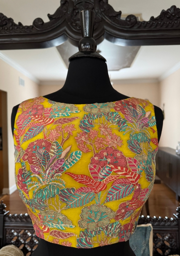 Yellow Indo-Western Dress with Embroidered Blouse – Wedding | Indian ...
